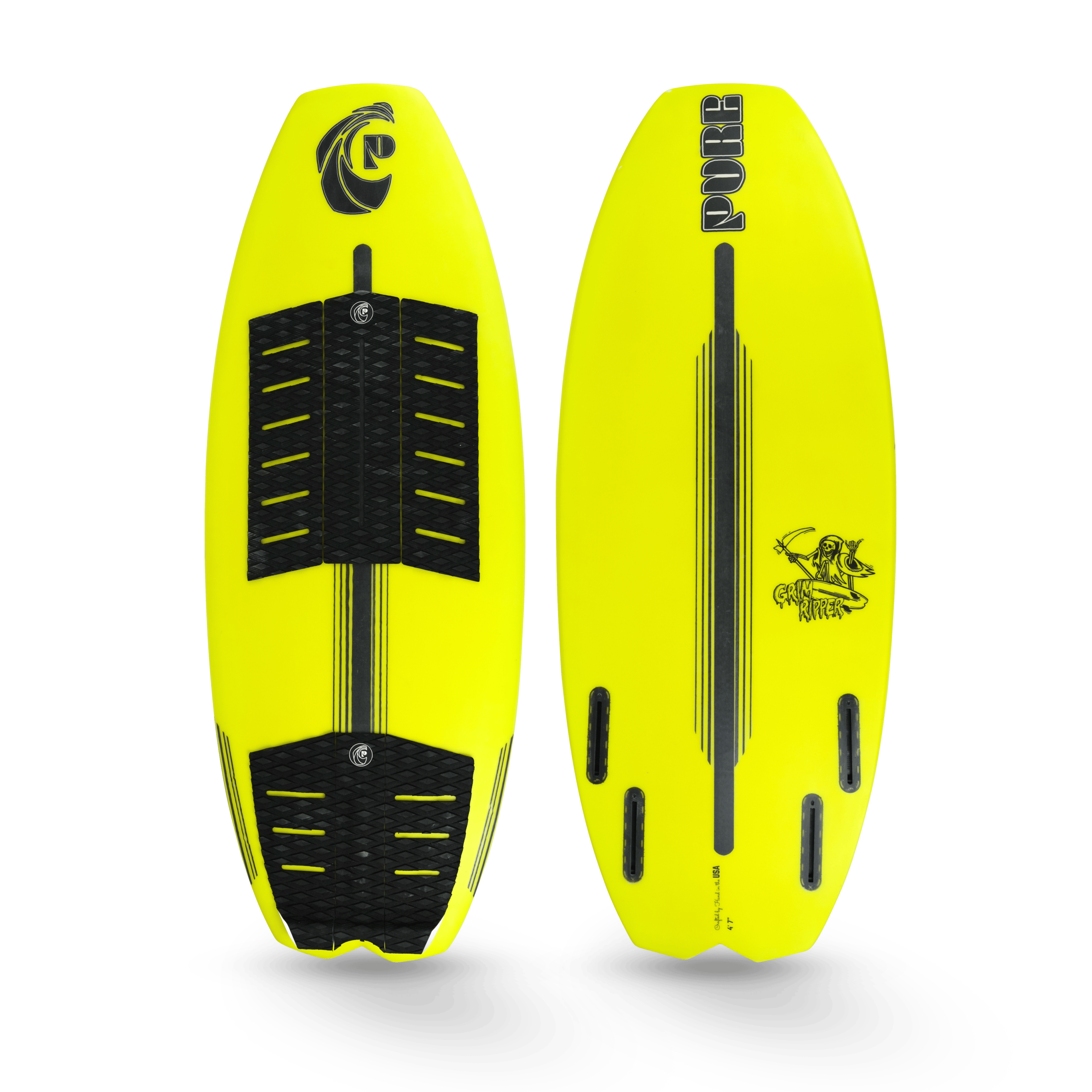Grim Ripper - Yellow 4'7" Demo – Pure Wakesurf